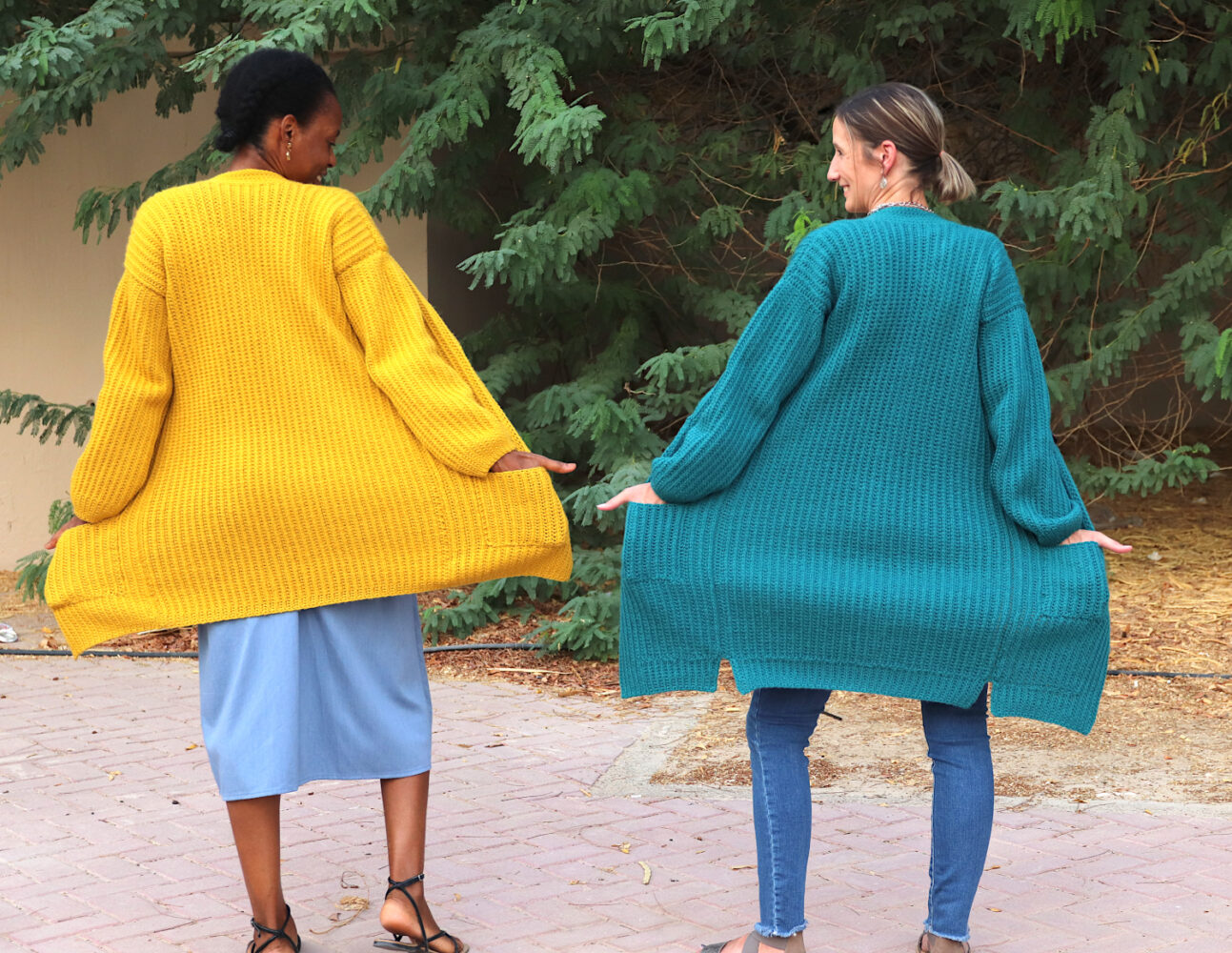 Free Crochet Pattern-Ribbed Crochet Cardigan with Pockets - Yarn Craftee
