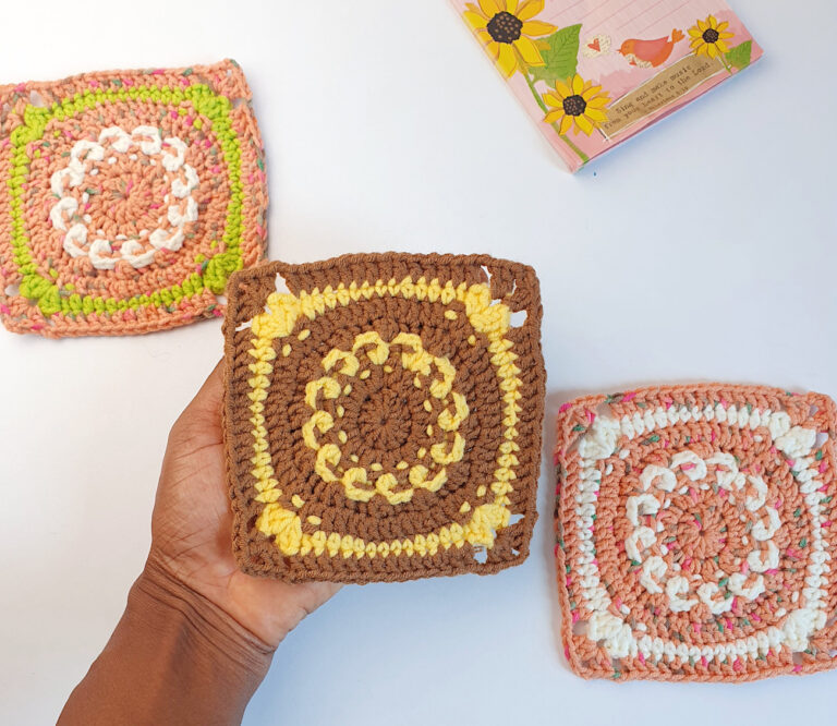 Simple Post Stitch Crochet Square- Free Pattern - Yarn Craftee