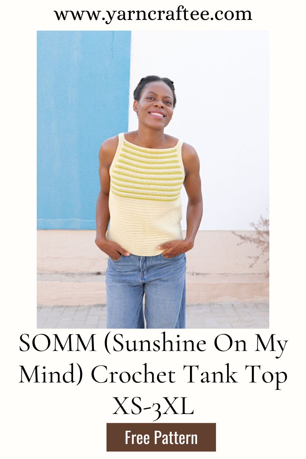 Women Crochet Tank Top with Simple Stitches- Free Pattern - Yarn Craftee
