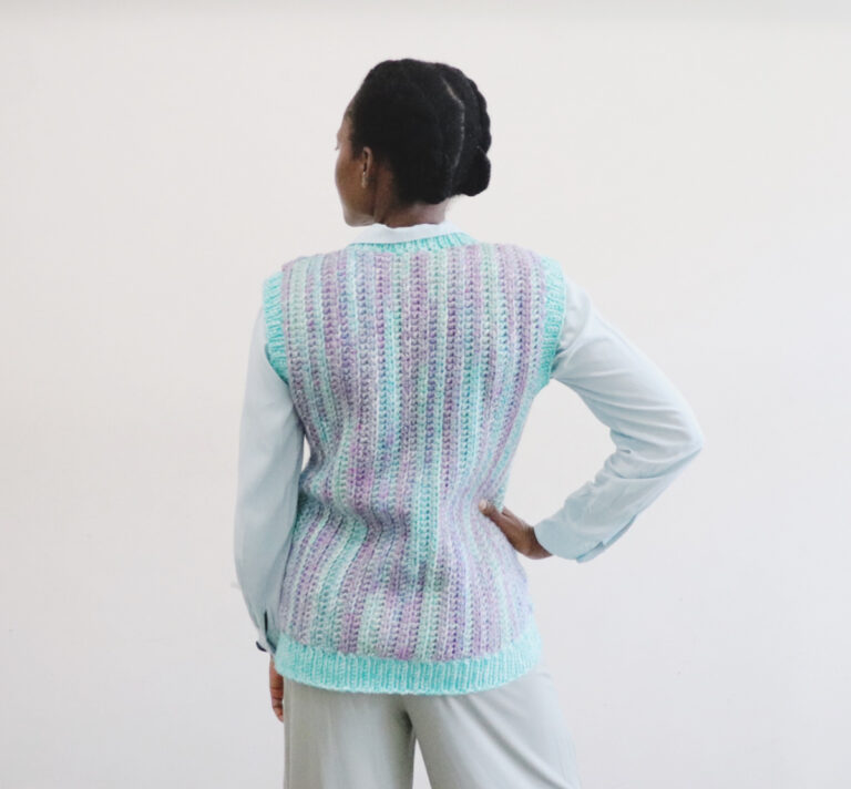 Chunky Crochet Sweater Vest- Free Pattern - Yarn Craftee