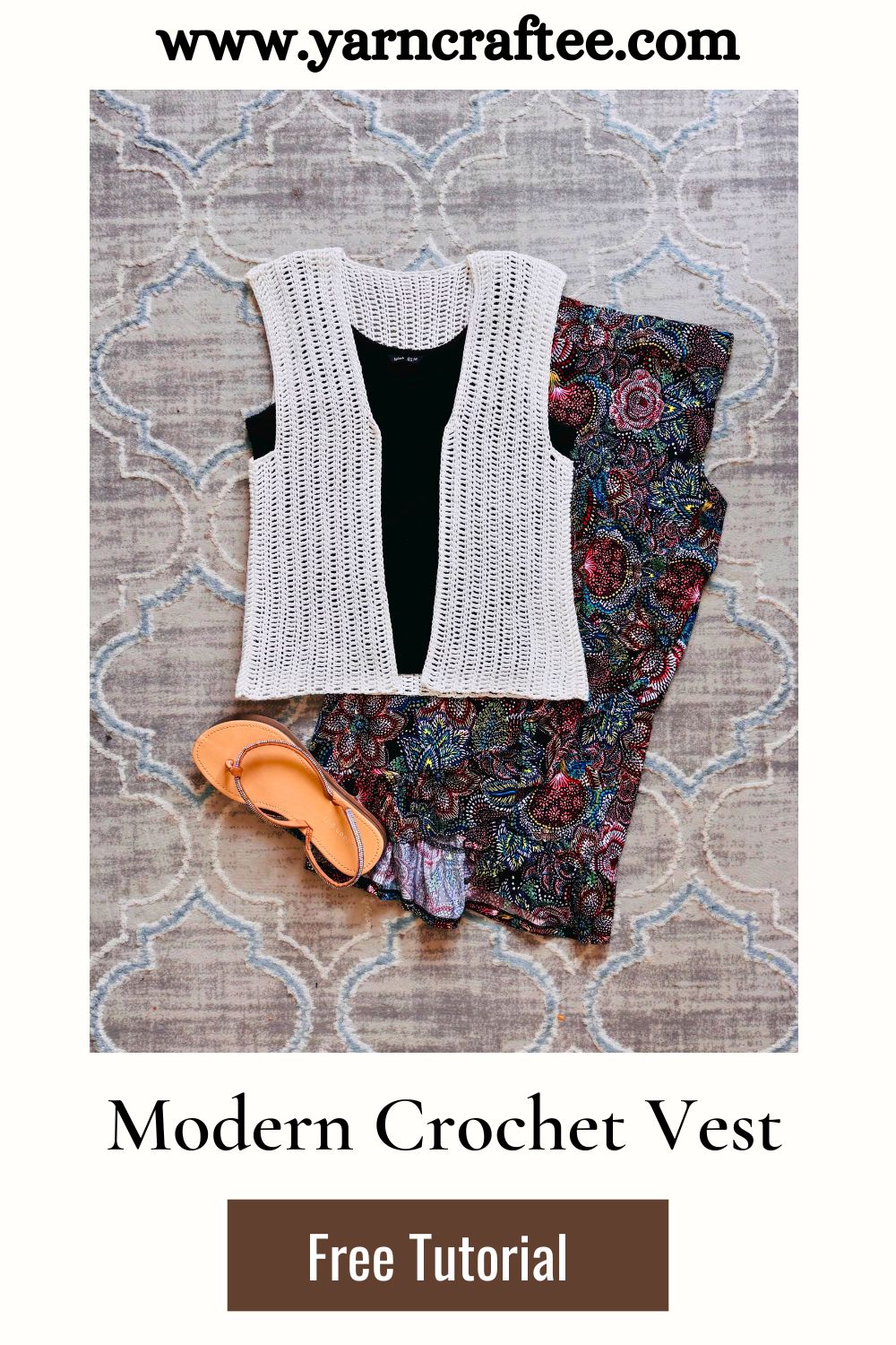 How To Crochet Summer Vest- Free Pattern - Yarn Craftee